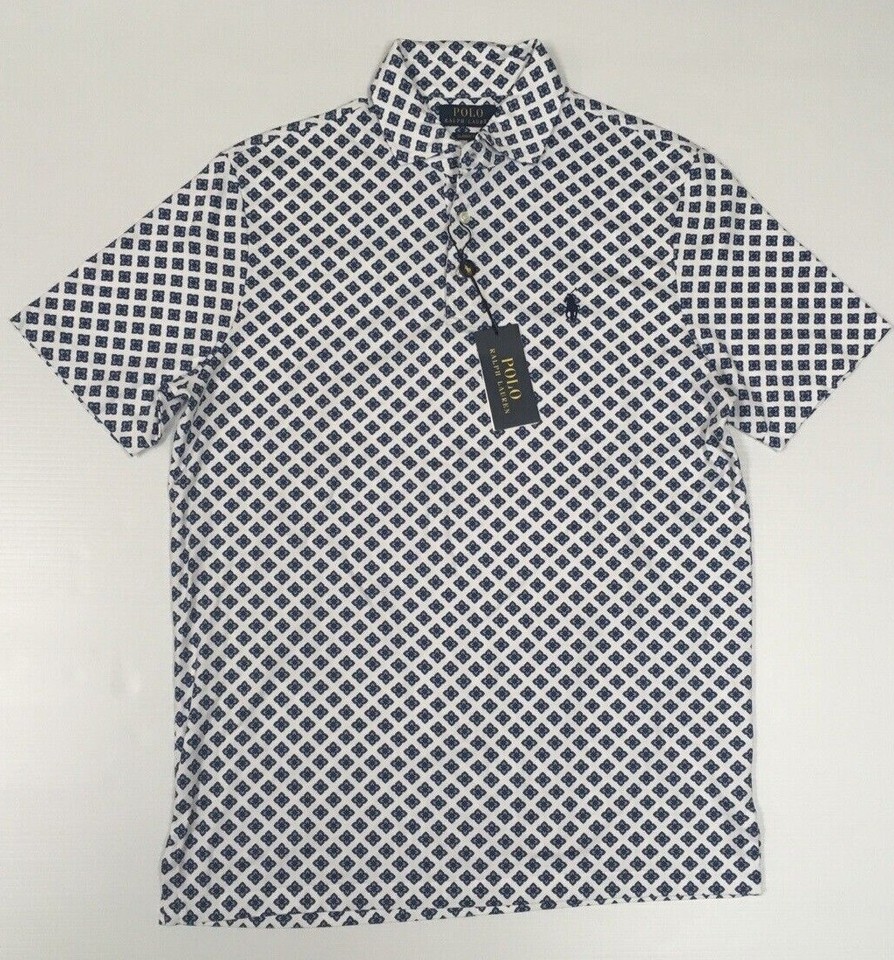 Polo Ralph Lauren Diamond Geometric Golf Soft Sport Shirt Classic Fit ...
