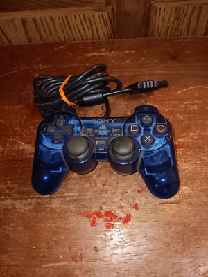 Sony PlayStation 2 PS2 Translucent Blue DualShock Analog Controller ...