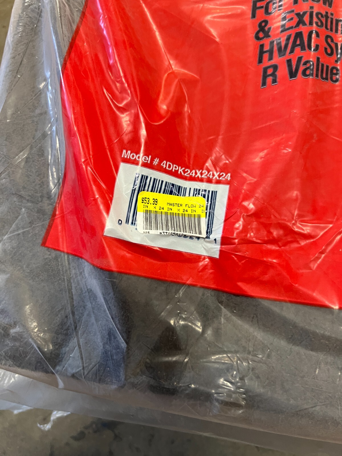 OEM Master Flow Duct Board Plenum R6.0 Pre-Cut Design 24 in. x 24 in. x ...