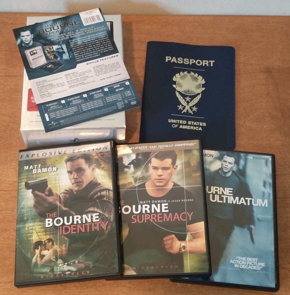 The Jason Bourne Collection 4-DVD Box Set NM Identity Supremacy ...