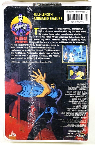 Phantom 2040 Animated Movie The Ghost Who Walks VHS 1996 Factory Sealed ...