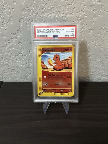 2002 Pokémon Expedition Base Set Charmander Ereader Reverse Holo PSA ...