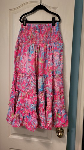 Lilly Pulitzer Deavan Midi Skirt Shell Me Something Good Size XXS NWT ...