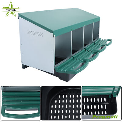 Chicken Nesting Boxes 4 Hole Metal Chicken Egg Laying Nesting Box With ...
