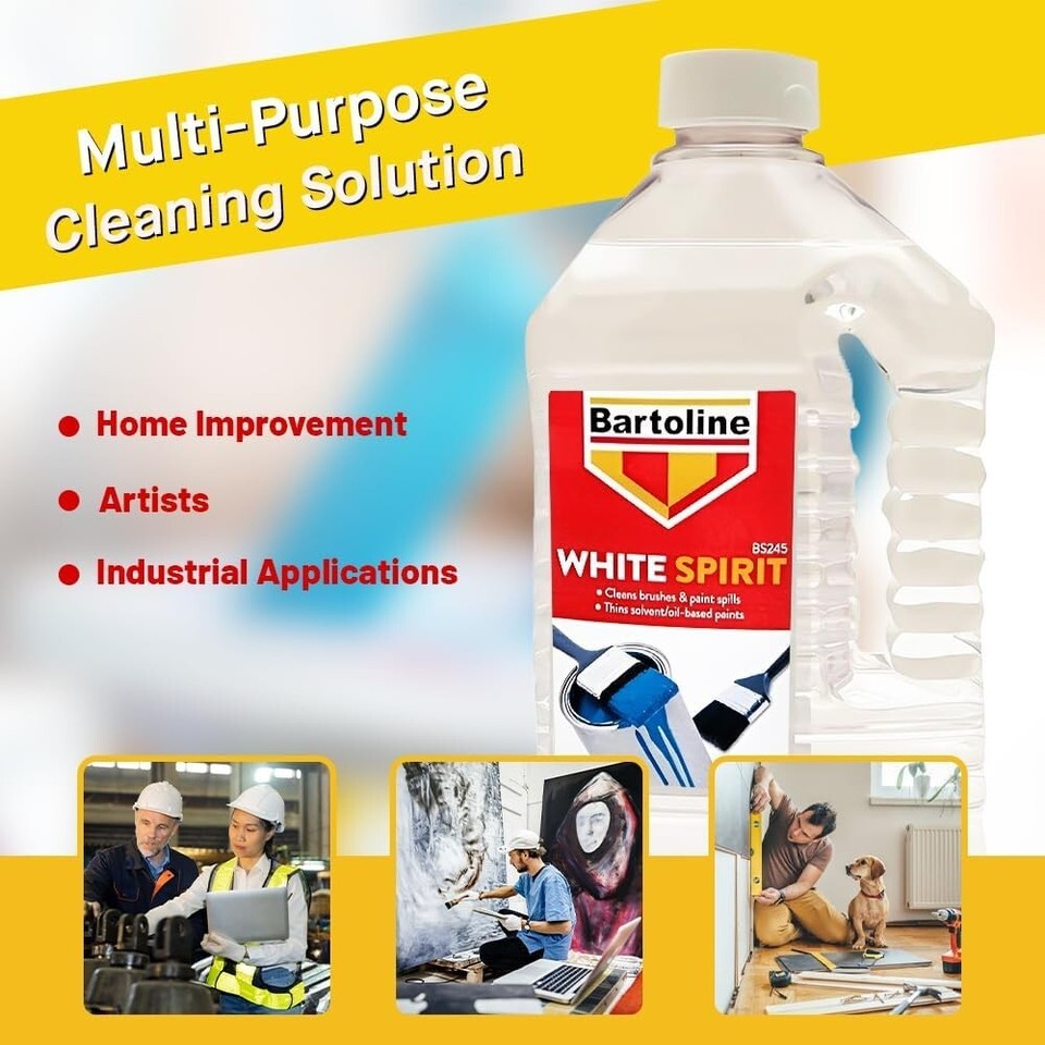 White Spirit - Bartoline 2 Litre - Used For Paint Thinning and Brush ...