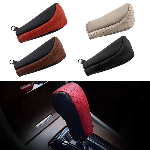 Universal Faux Leather Hoop Loop Closure Car Inner Gear Shift Knob ...