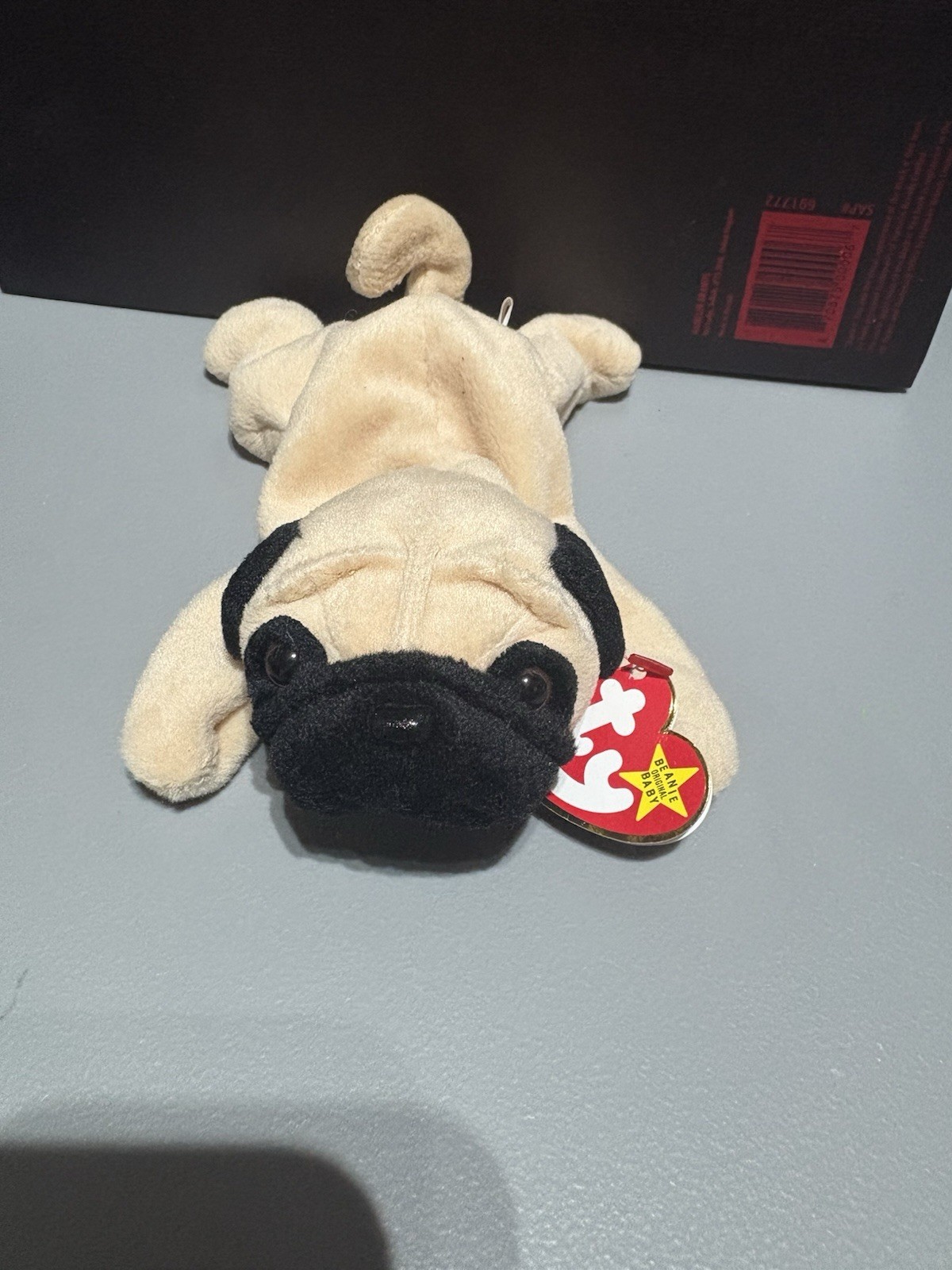 Vintage Ty Beanie Baby Pugsly The Pug Dog Stuffed Animal Toy 1996 ...