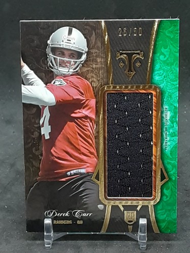 DEREK CARR 2014 TOPPS TRIPLE THREADS EMERALD RC JERSEY #26/50 RAIDERS ...
