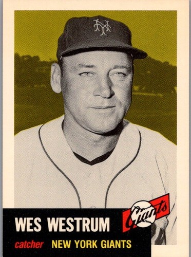 Wes Westrum 1991 Topps Archives #323 New York Giants 1953 Reprint | eBay