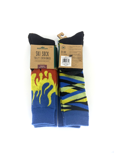 Alpine Design Youth Size 13K-4 Neo Snowsport Flame Chutes Ski Socks 4 ...