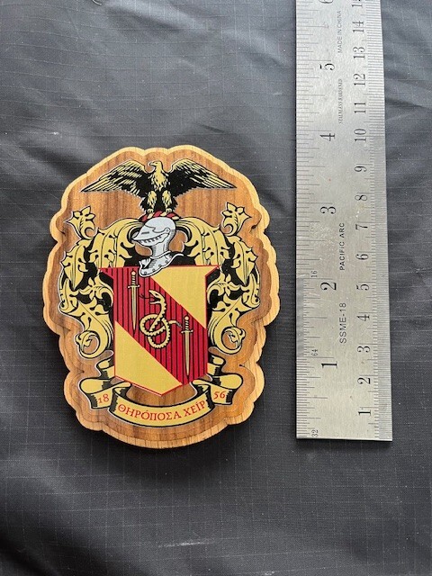 Theta Chi Double Raised Wood Crest Shield NEW, LICENSED | eBay