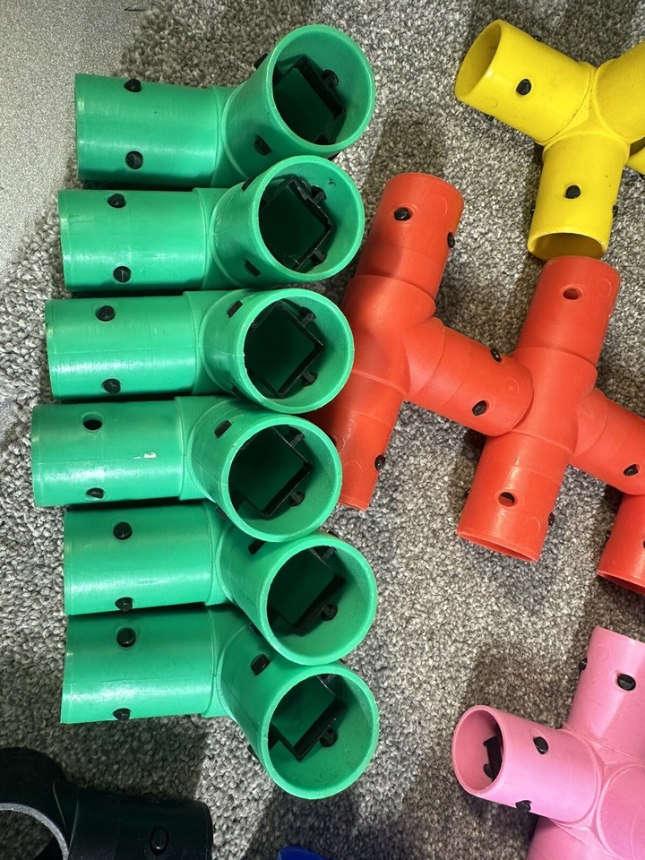 Like Playskool Pipeworks Basic Set 1000 Building Lot Connectors ETC. 36 ...
