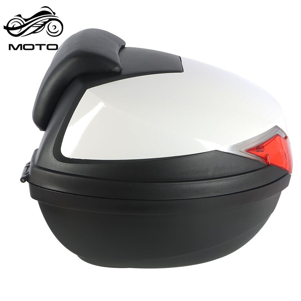 White Motor Trunk Scooter Tour Tail Box Luggage Top Lock Storage ...