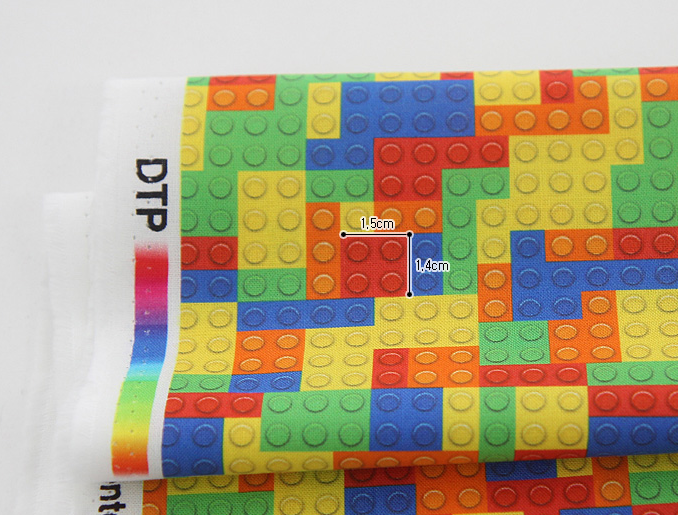 Vivid Lego Block Patterned Fabric made in Korea by the Half Yard | eBay