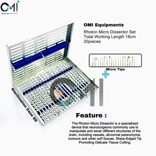 Rhoton Neurosurgery Micro Dissector Expanded 20Pcs Set with box | eBay