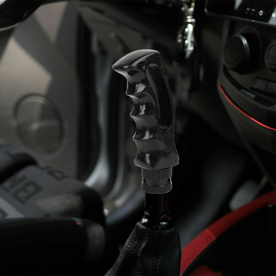 Universal Black Slotted Pistol Grip Handle Manual Gear Stick Shift Knob ...