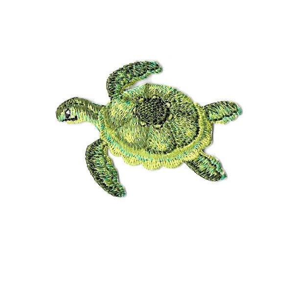 Sea Turtle - Green Sea Turtle - Embroidered Iron On Applique Patch | eBay