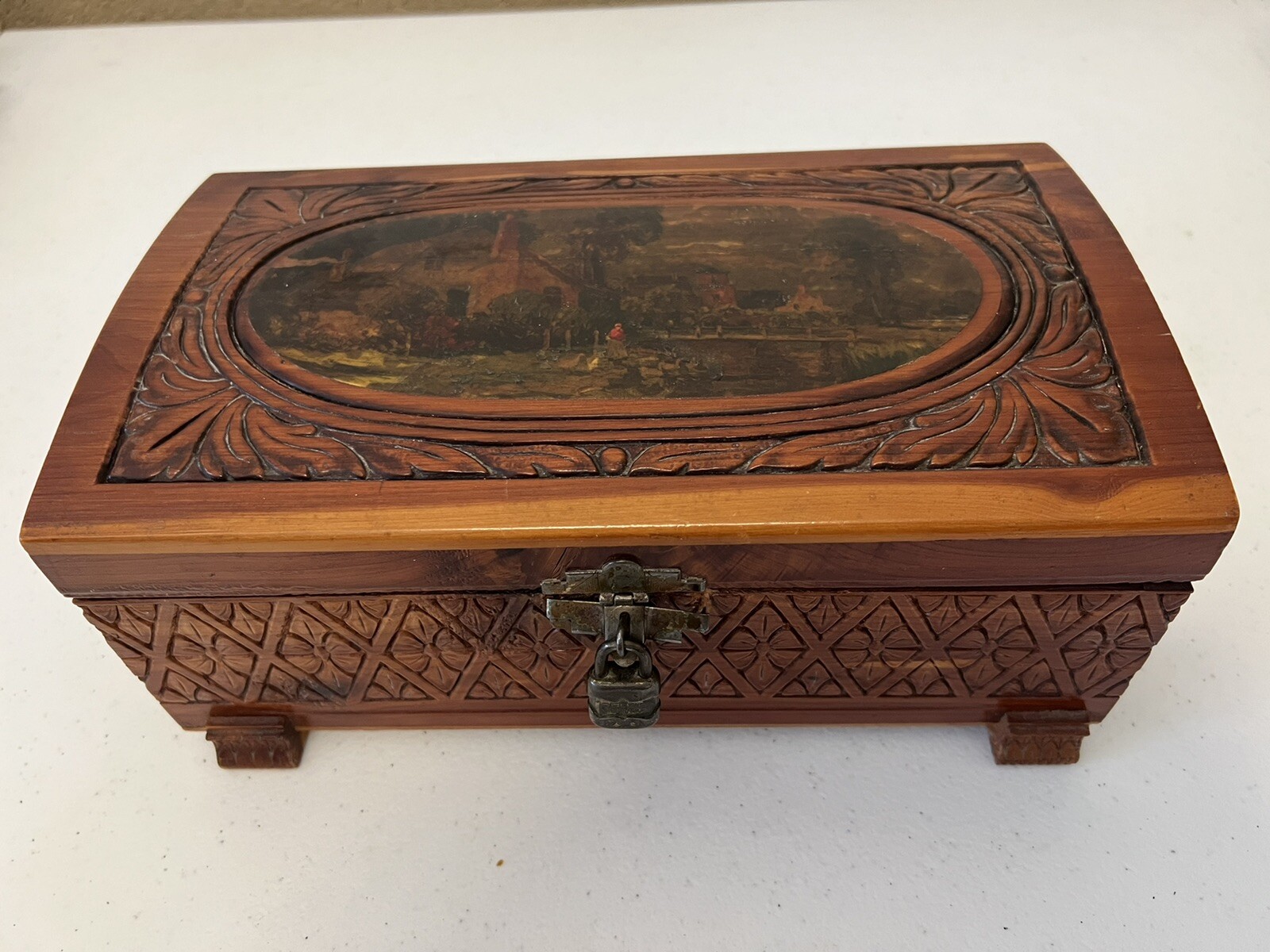 Antique Wood Jewelry Box