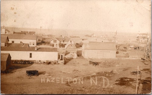 Real Photo Postcard Overview of Hazelton, North Dakota | eBay