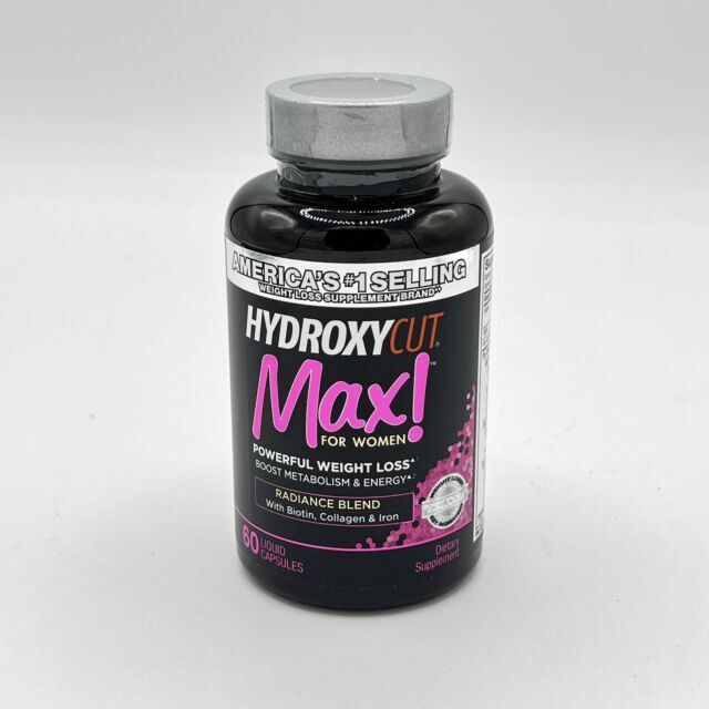 Hydroxycut Max for Women Biotin and Iron Suplement - 60 Liquid Capsules ...