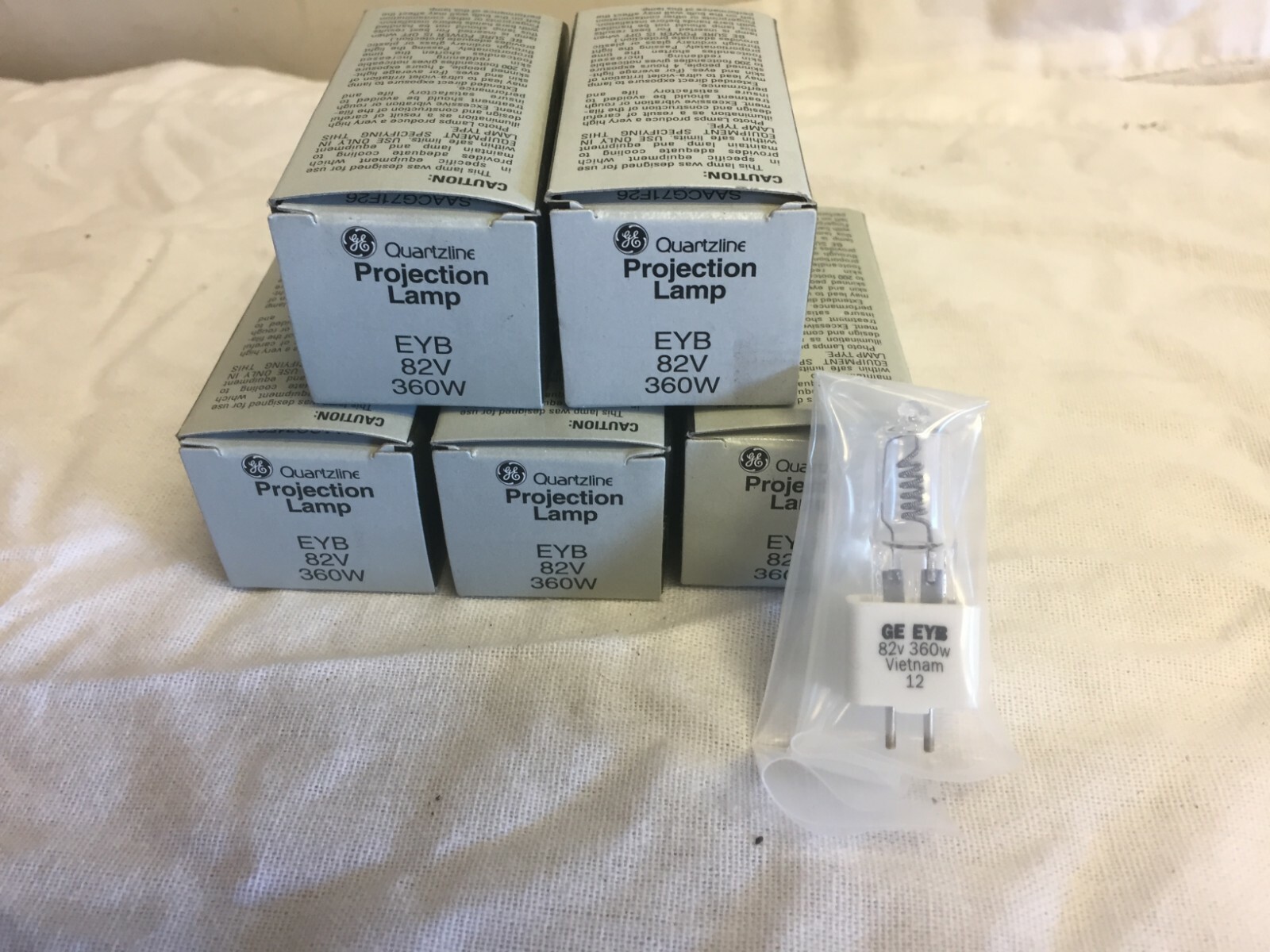 Lot of 5 GE Quartzline EYB Lamp 82V 360W Projection Bulb | eBay