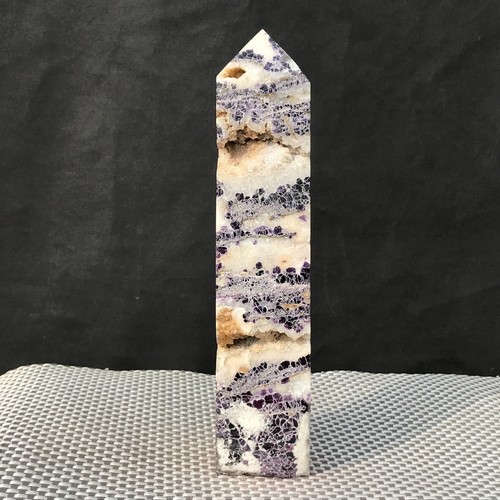 1.92LB Natural purple Fluorite Crystal pillar crystal Obelisk healing ...