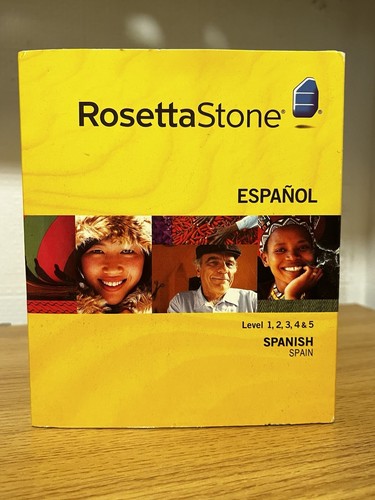 ROSETTA STONE Learn Spanish Level 1 - 5 Language Learning Course Set ...