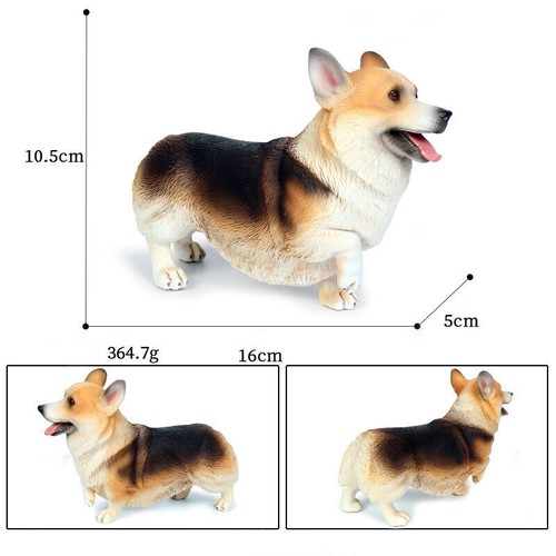 Scale Realistic Corgi Dog Statue Resin Animal Model Toys Figure Decor ...