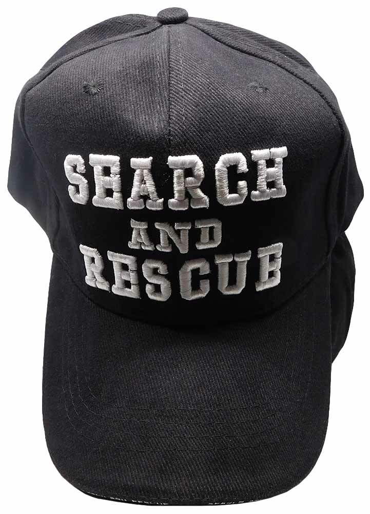 Black Search And Rescue White Letters Embroidered Cap Hat 3D | eBay