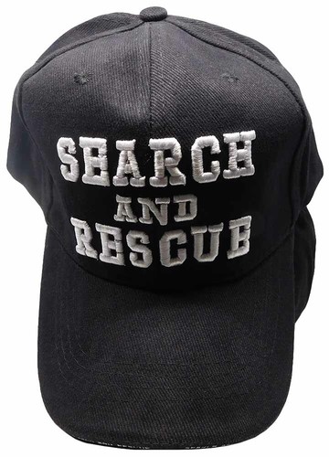 Black Search And Rescue White Letters Embroidered Cap Hat 3D | eBay