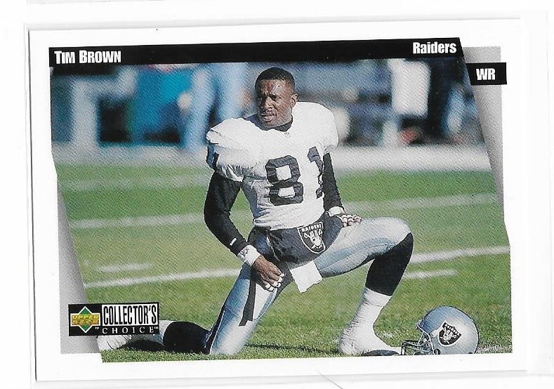 1997 Upper Deck Collector's Choice Tim Brown #245 HOF Football Card ...