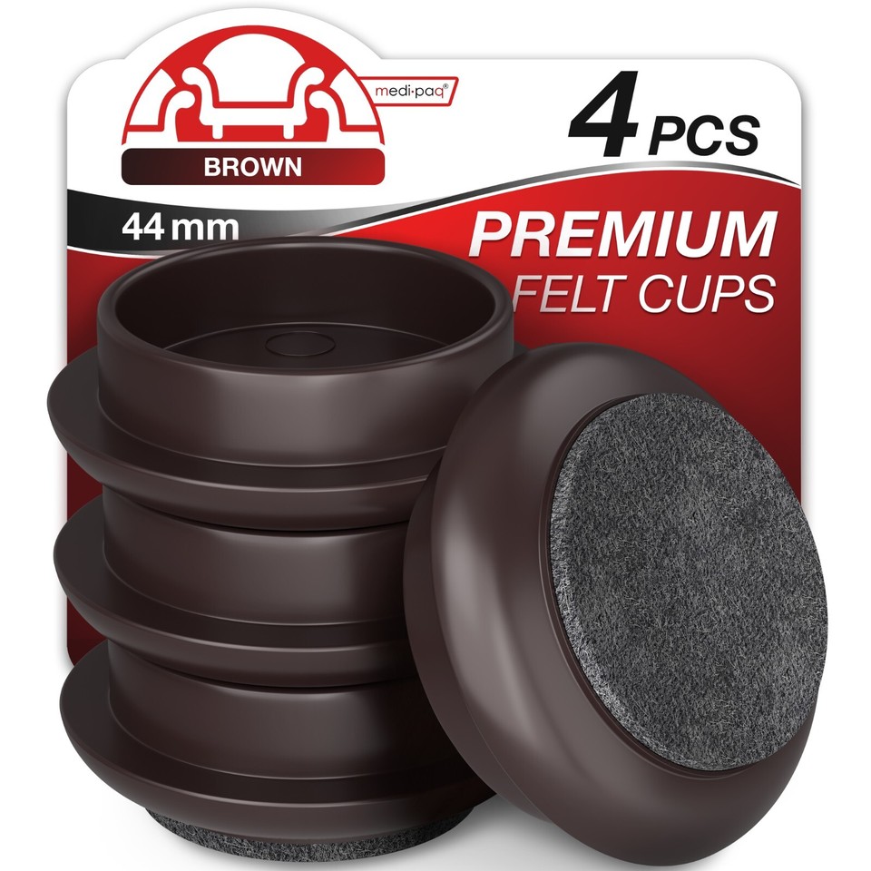 Castor Cups for Furniture Carpet Large Small Floor Protector Felt Pads ...