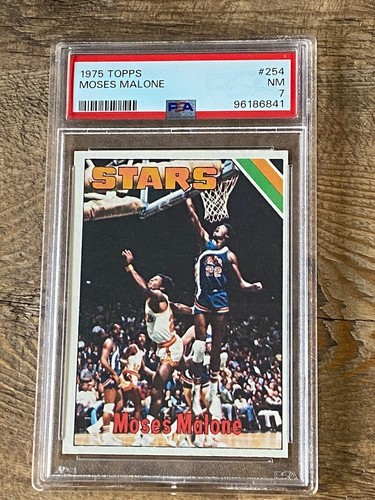 1975 Topps Basketball PSA 7 Moses Malone Rookie Card HOF | eBay