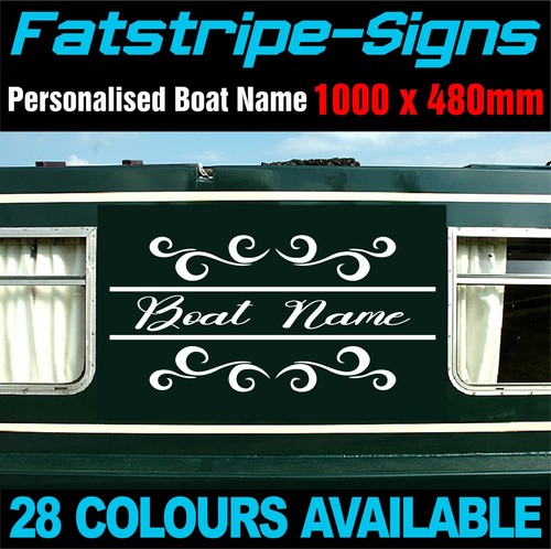 PERSONALISED NARROW BOAT BARGE CANAL BOAT NAME VINYL STICKERS GRAPHICS ...