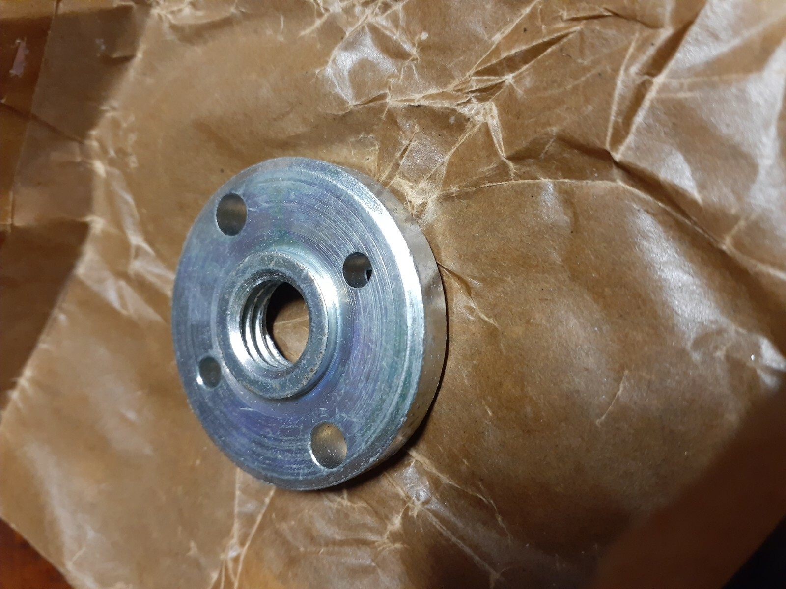 Large angle grinder Locknut lock nut threaded ID M14 x 2, flange OD ...