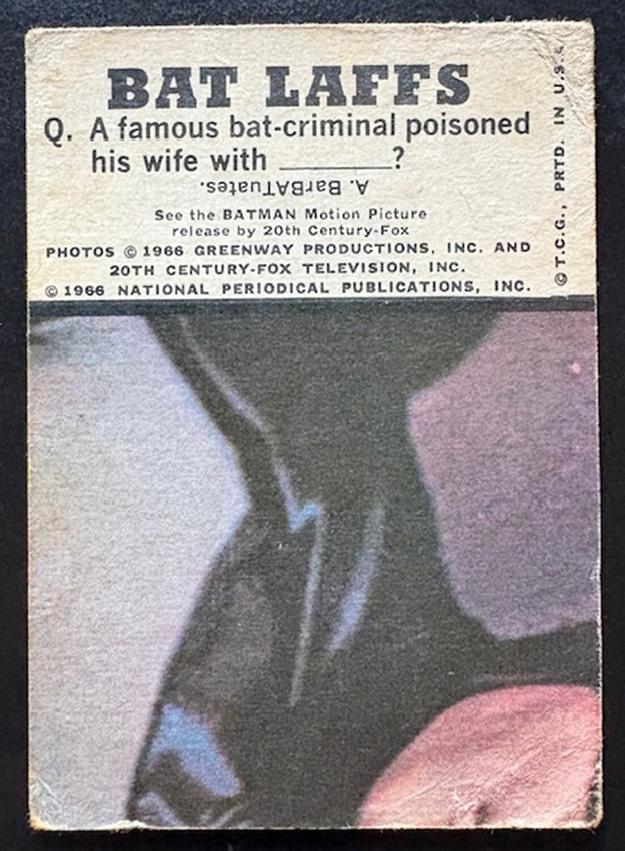 1966 Topps Batman Movie Bat Laffs Trading Cards Singles YOU CHOOSE 4 15 ...