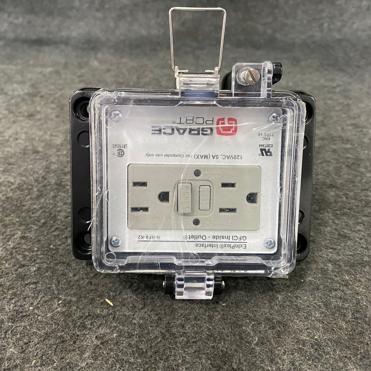GRACE PORT H-RF0-K2 Panel Interface Connector GFCI Inside-Outlet 120 V ...