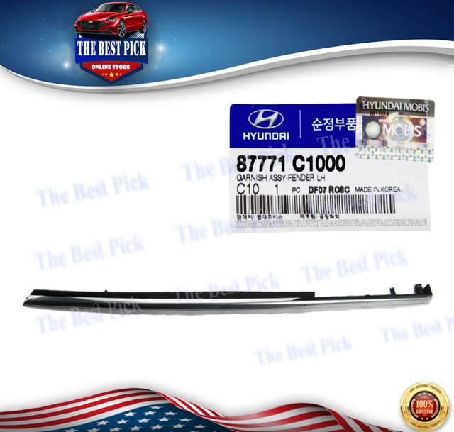 87771 C1000 Front Garnish Fender Molding Left LH for 2015 - 2017 ...