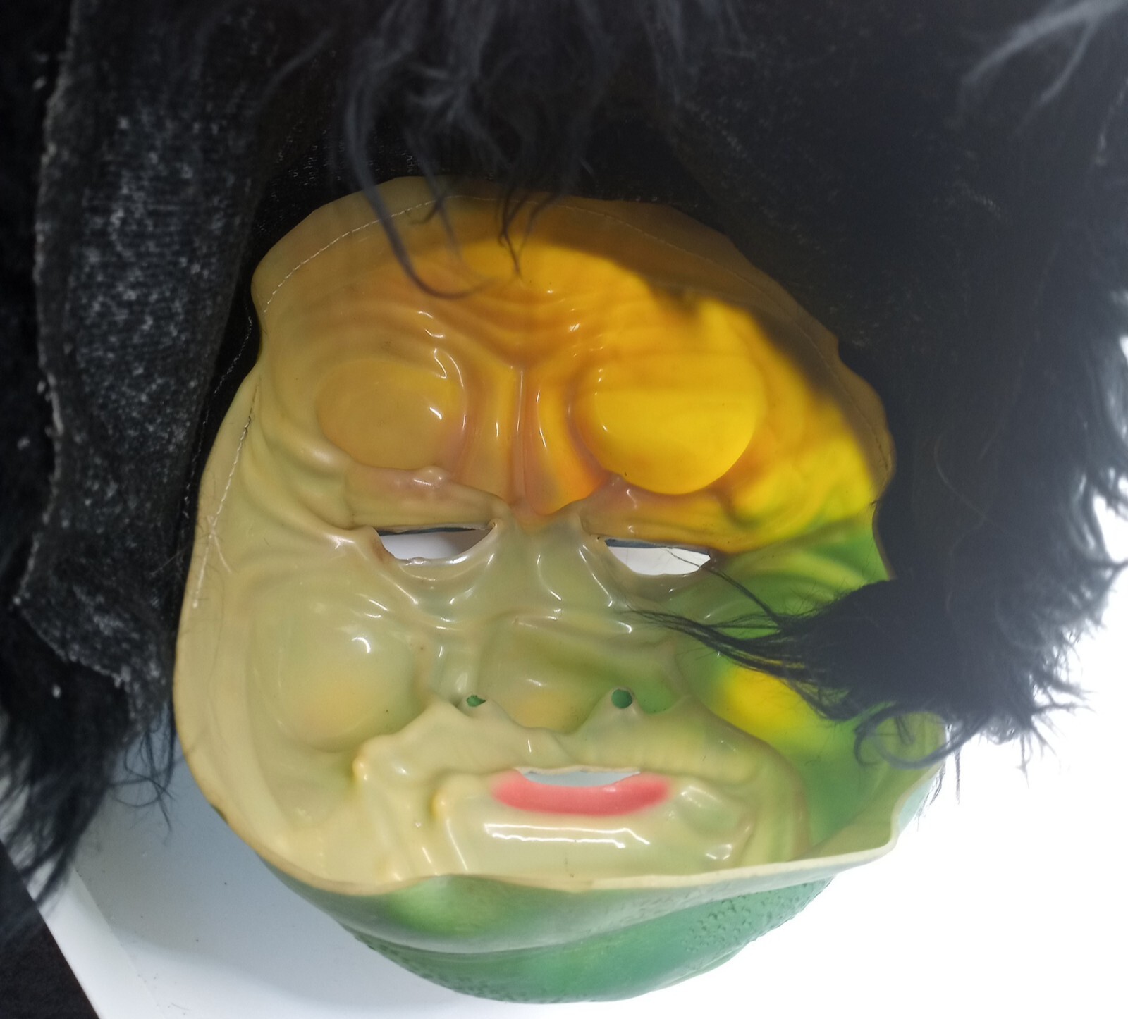Vintage Topstone Halloween Mask Super Rare Witch Hag Monster Green Face ...