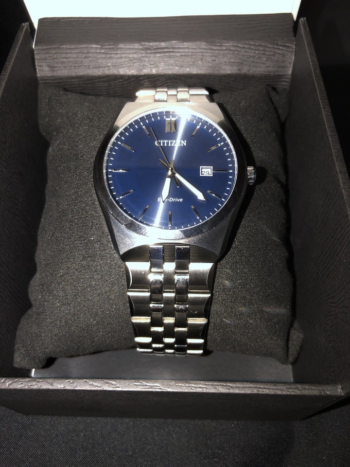 Citizen Men's Watch BM7330-59L Eco Drive Blue Dial Silver Stainless ...