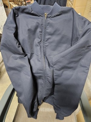 Cintas Work Jacket Navy Blue, Quilted Lining, Full Zip, Pockets, SIZE ...