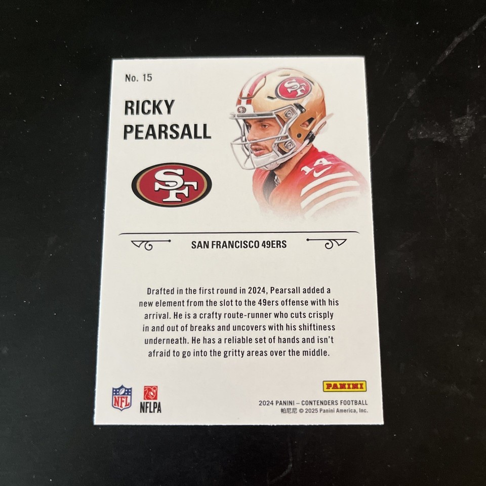 Ricky Pearsall Rookie 2024 Panini Contenders Rookie Stallions | eBay