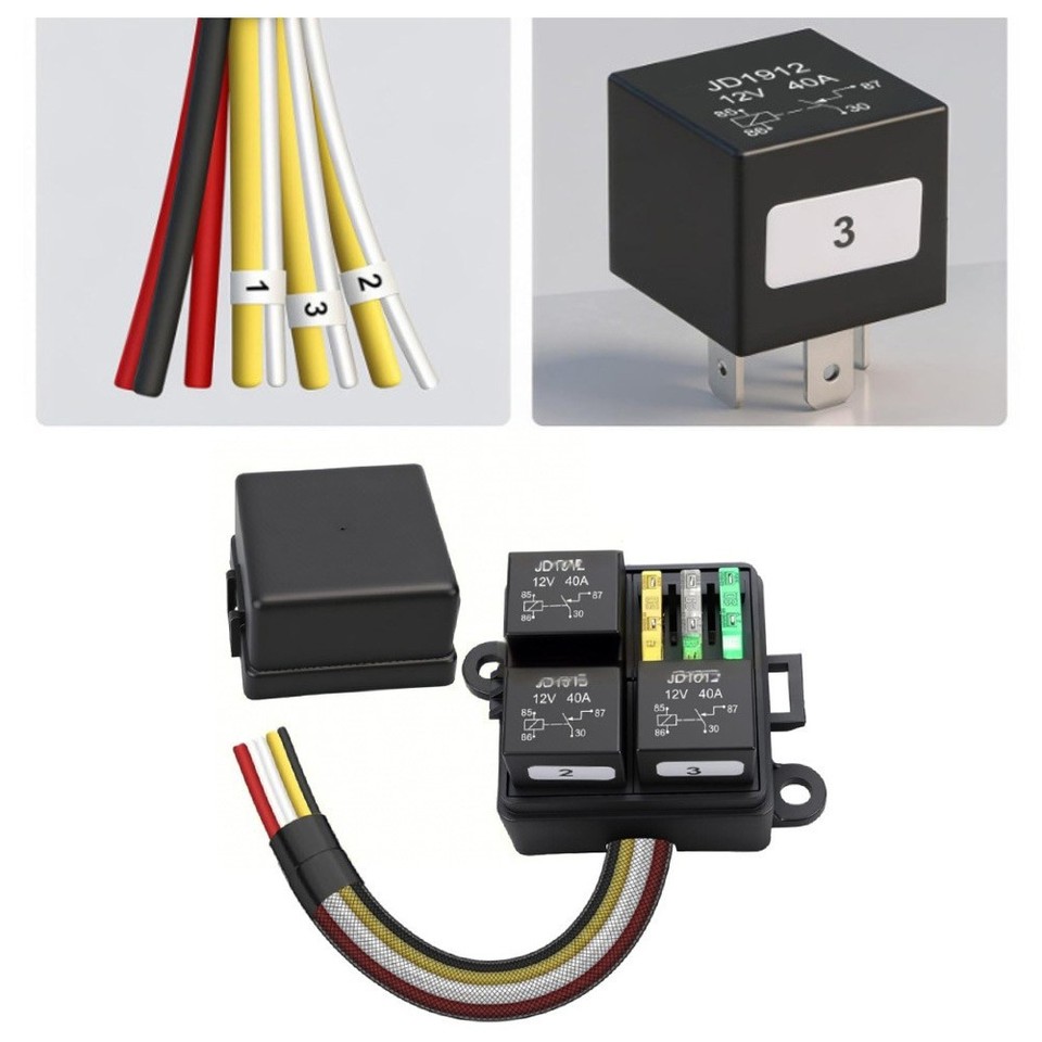 Pre-wired Kit Fuse Relay Box Three-position Design ATC/ATO Blade ...