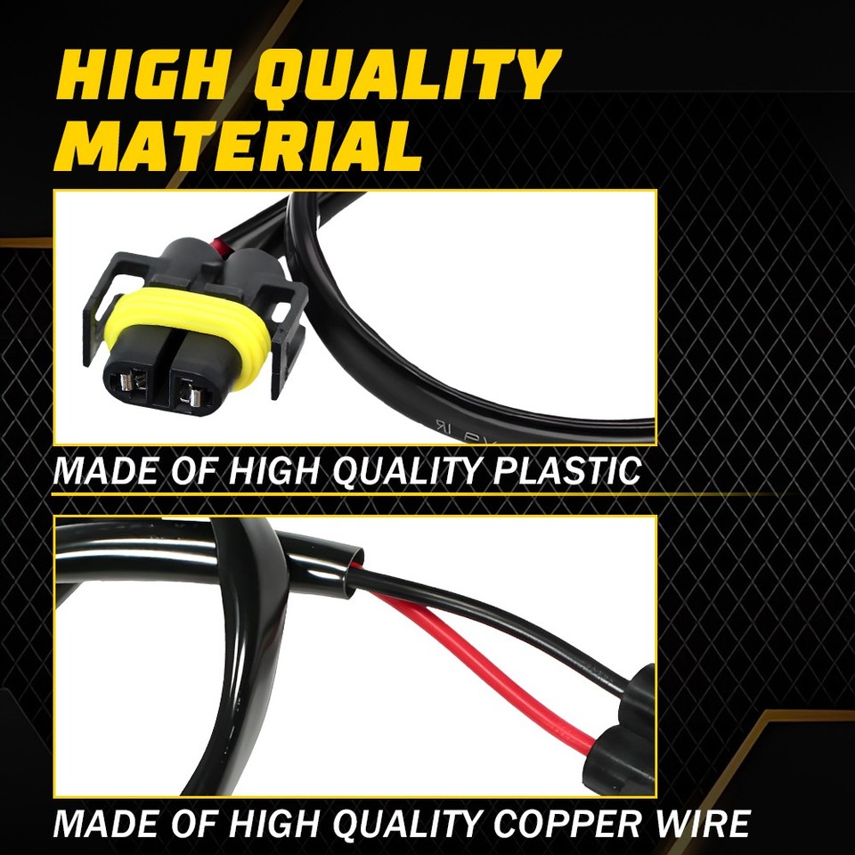5202 to H8 Fog Light Conversion Wire Harness Pigtail Socket Plug ...