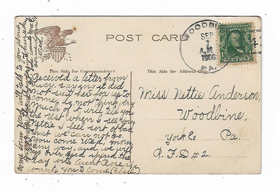 1906 Postcard Grand Stand At Fairgrounds York PA Fair Horse Racing ...