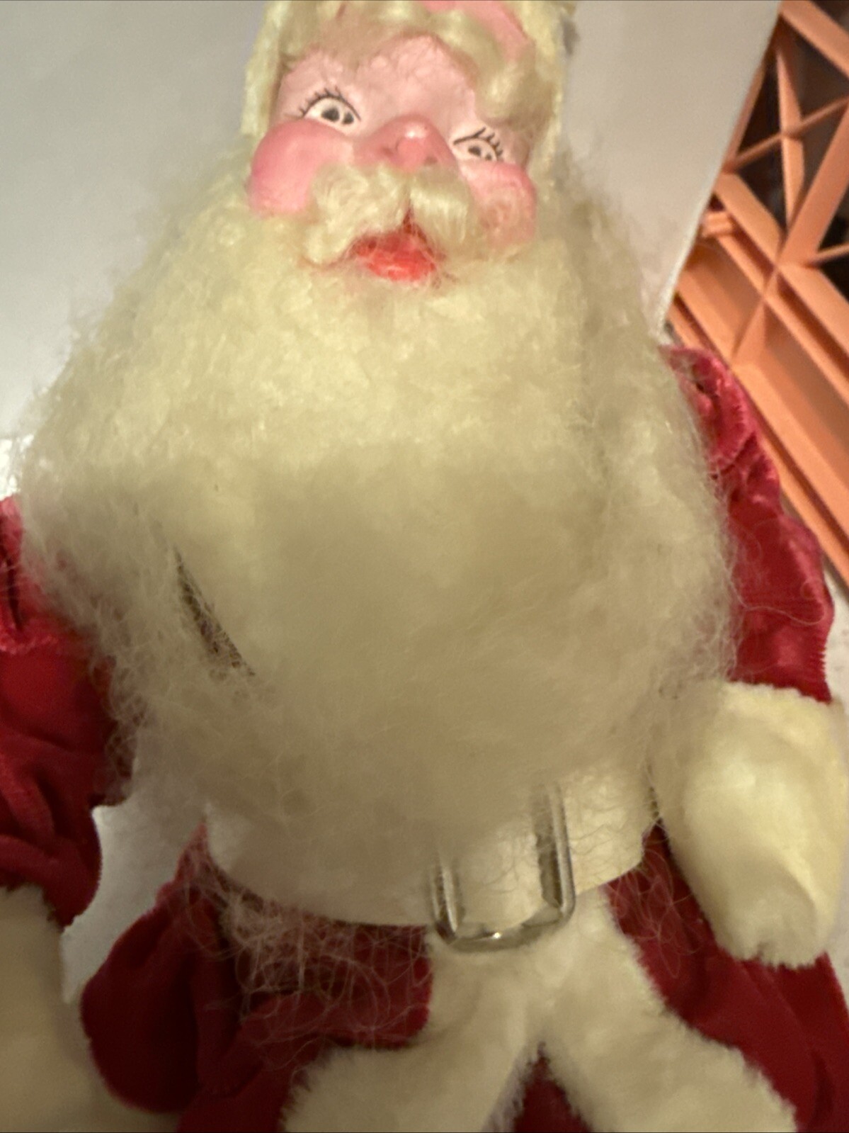 Harold Gale SANTA CLAUS Figure 14" Christmas Red Velour Suit Vintage ...