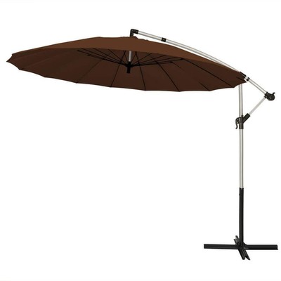 Honey Joy Cantilever Umbrellas 77"Hx118"Wx118"D Aluminum Rib Polyester ...