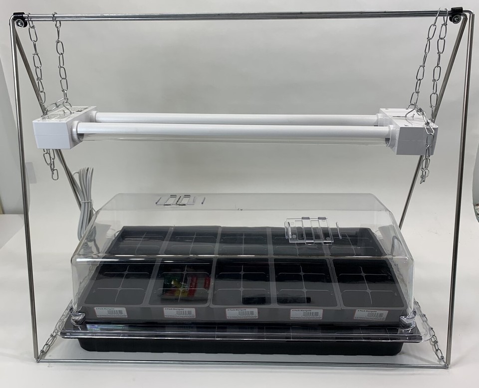 60 Cell Clone Seed Propagation Kit 19W LED 20x10 TRAY TALL VENTED ...