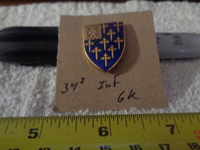 34th Infantry 6K Unit Crest, DI, DUI (DRAW#218) | eBay