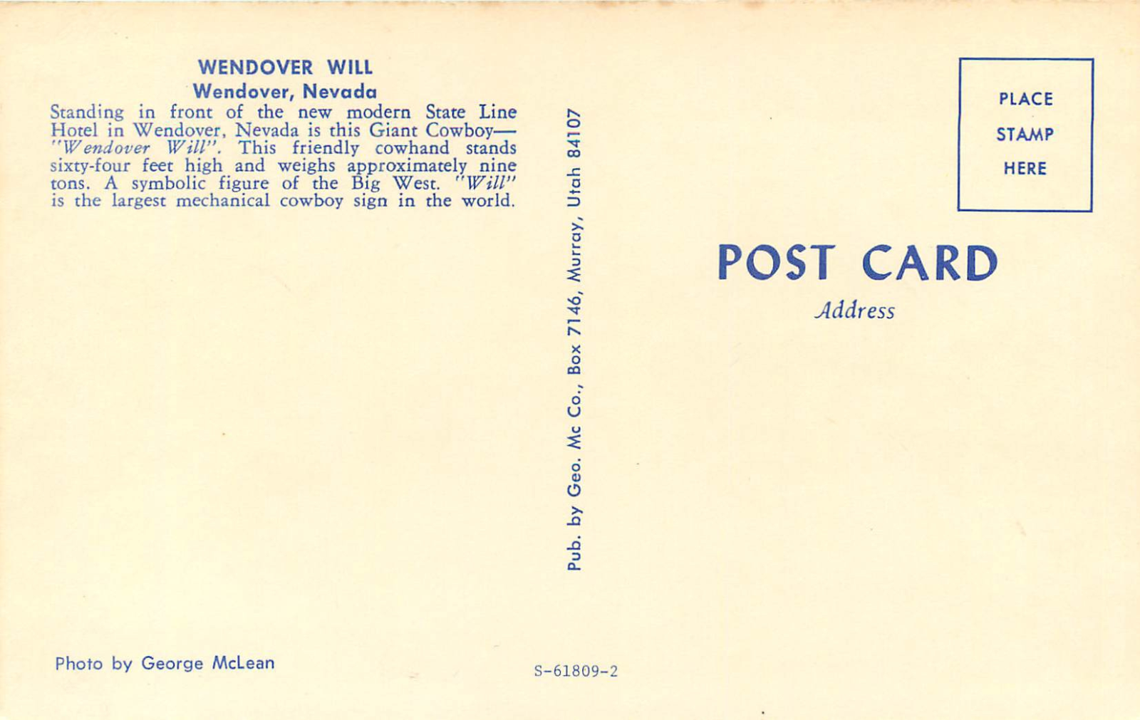 WENDOVER NV "WENDOVER WILL" COWBOY BOY SIGN STATE LINE HOTEL CHROME ...